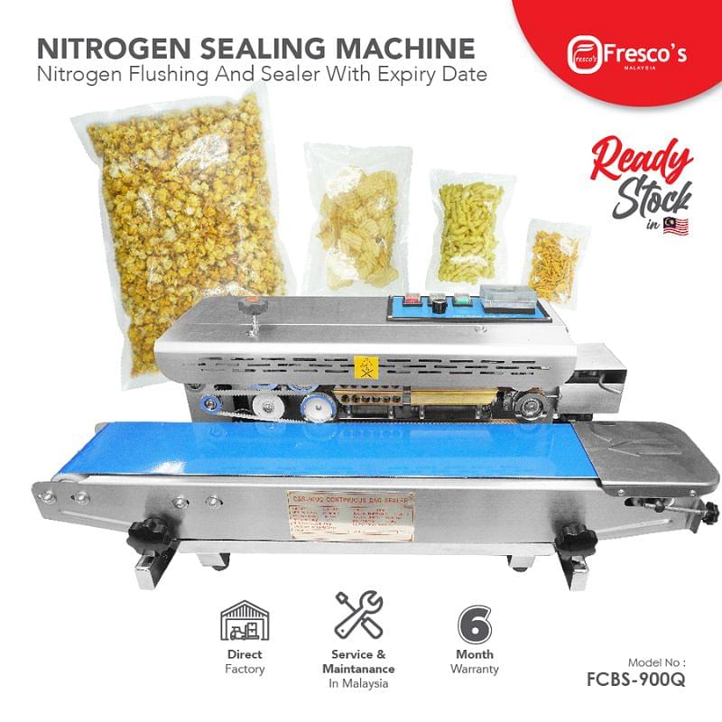 Nitrogen Sealing Machine Nitrogen Flushing Sealer With Expiry Date FCBS 900Q Fresco s Malaysia